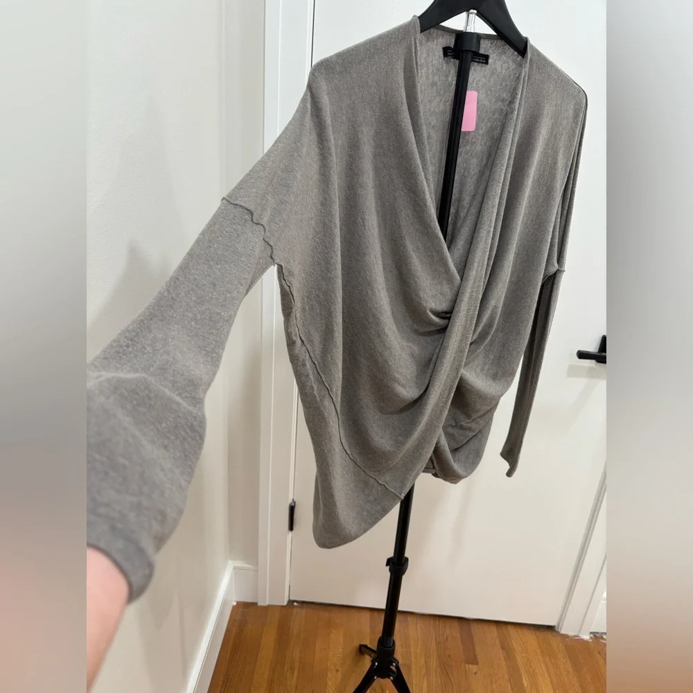 All Saints | Sweaters | 31 All Saints Gray Draped Sweater | Poshmark